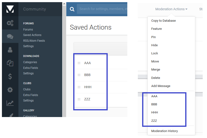 Saved Actions Sorting - Paid Applications/Plugins - SOS Invision