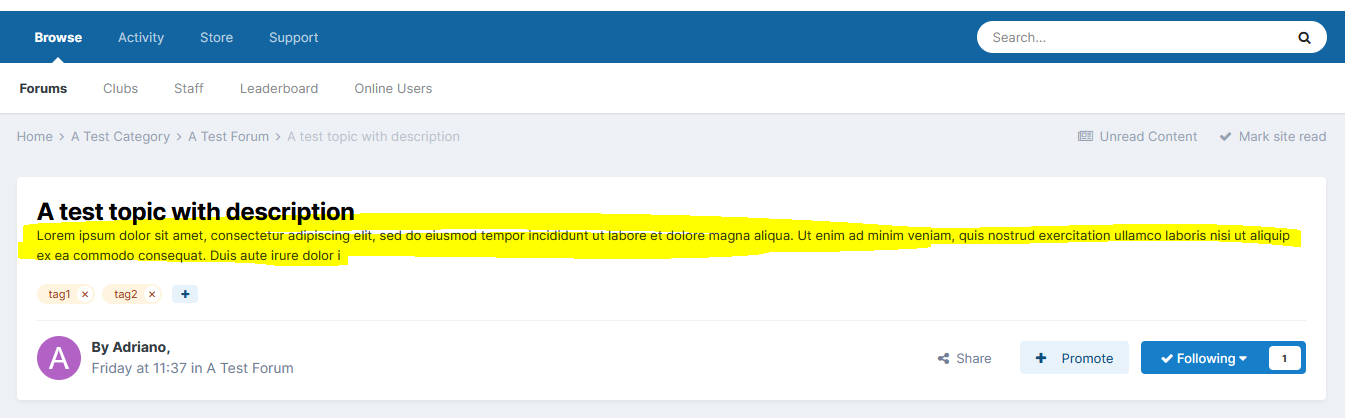 Topic Description - Support - Support Board