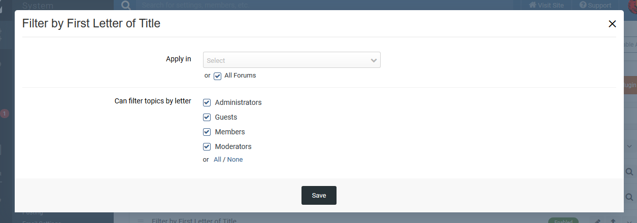 Filter by First Letter of Topic Title - Paid Applications/Plugins - SOS ...