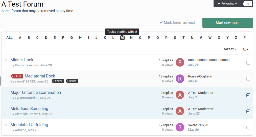 Filter by First Letter of Topic Title - Paid Applications/Plugins - SOS ...