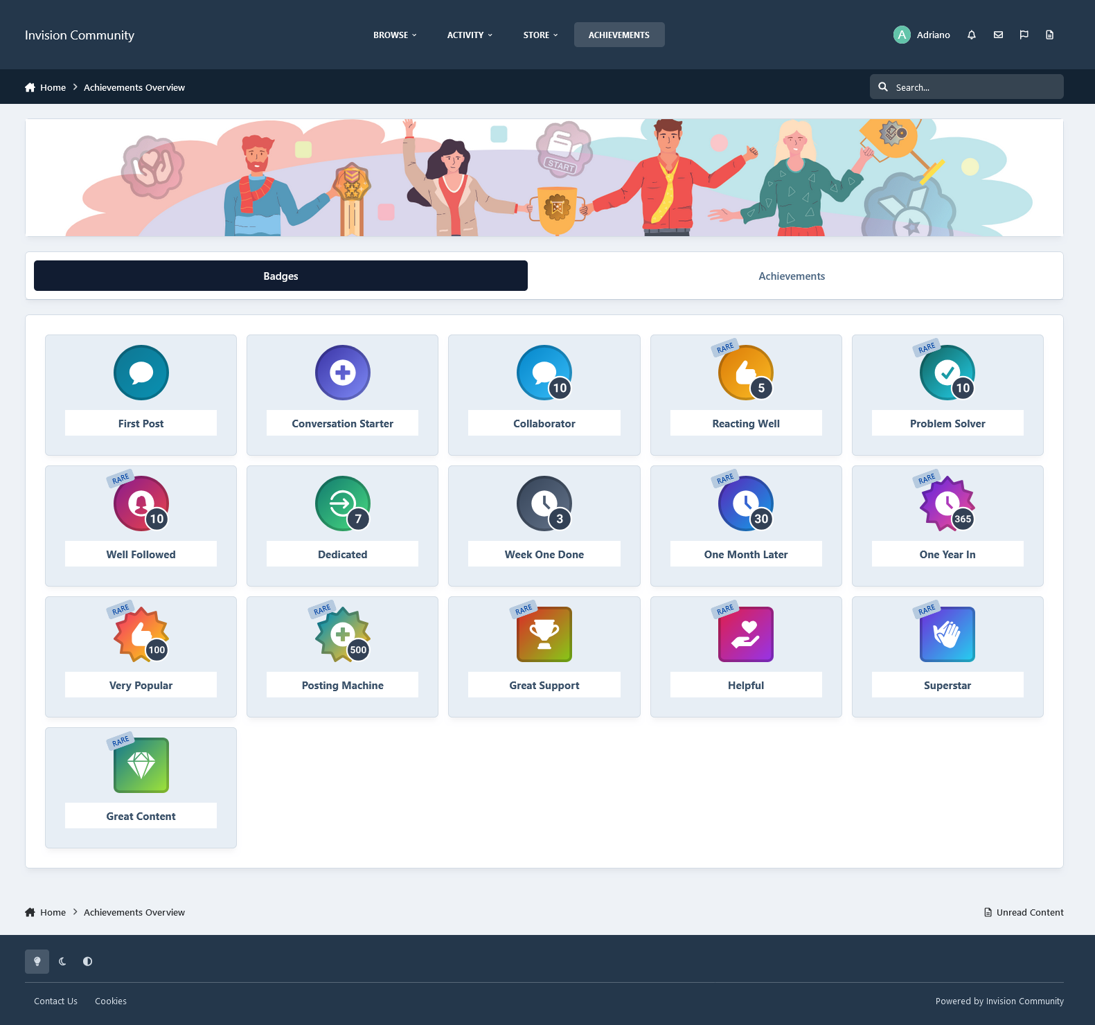 Achievements Overview - Paid Applications - SOS Invision