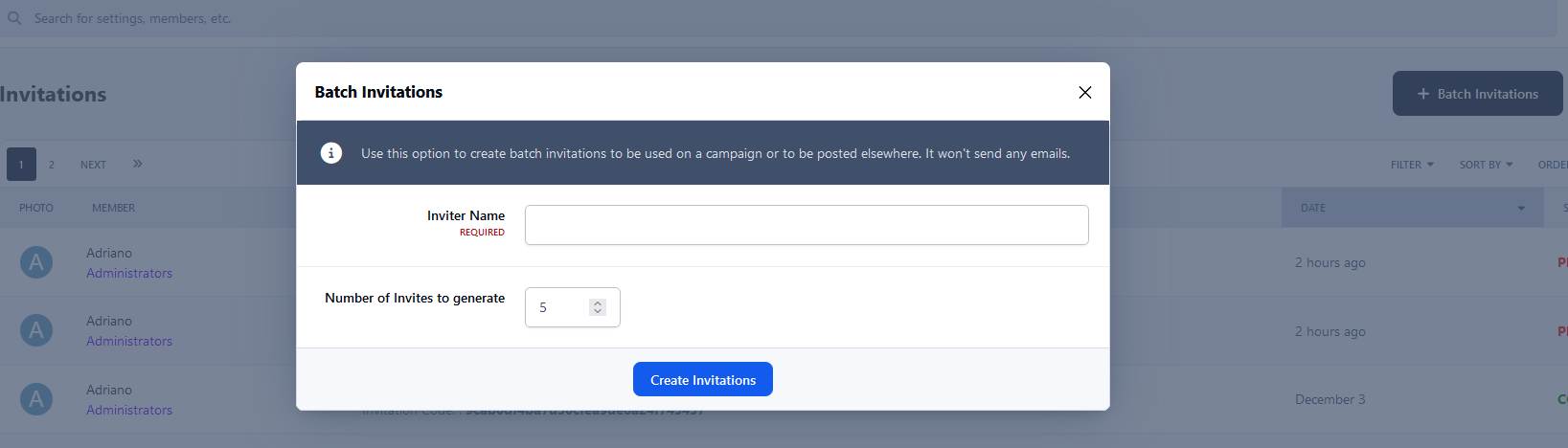 Invite System - Paid Applications - SOS Invision