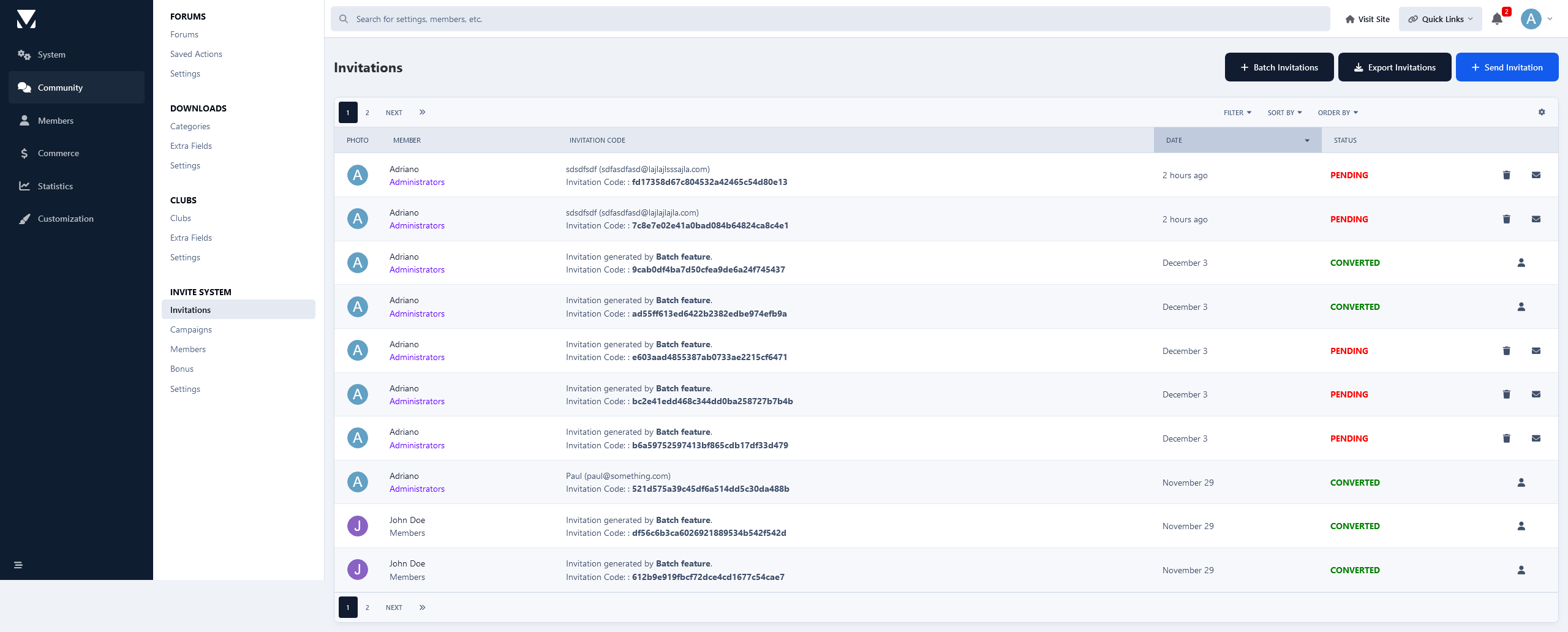 Invite System - Paid Applications - SOS Invision