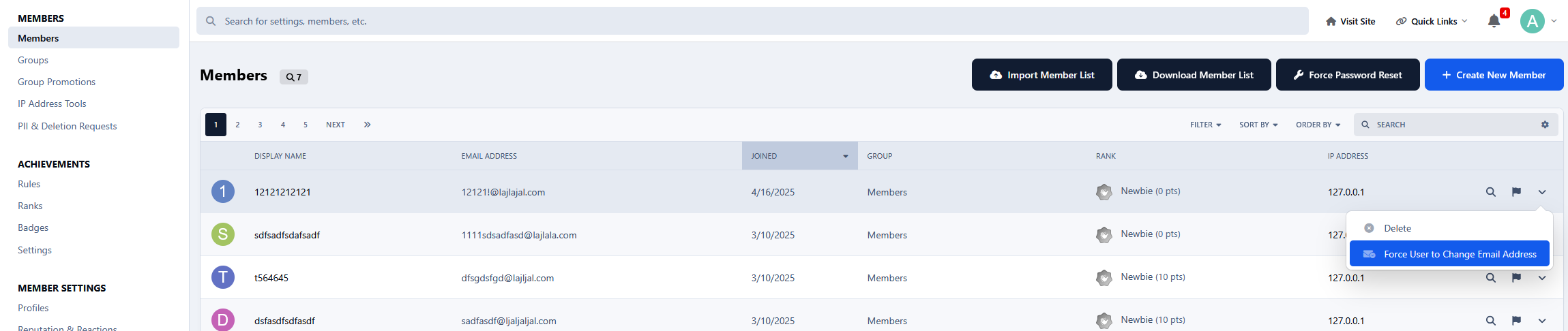 Validating: Force User to Change Email Address - Invision Community 5 ...